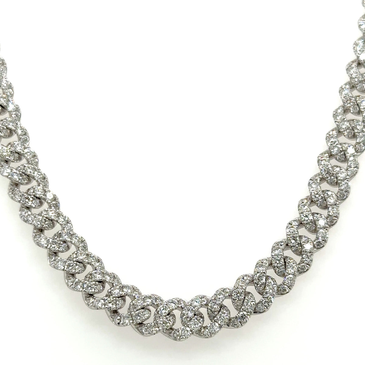 12.11carat Pave Diamond Chain Cuban Link Necklace – HANIKEN JEWELERS ...
