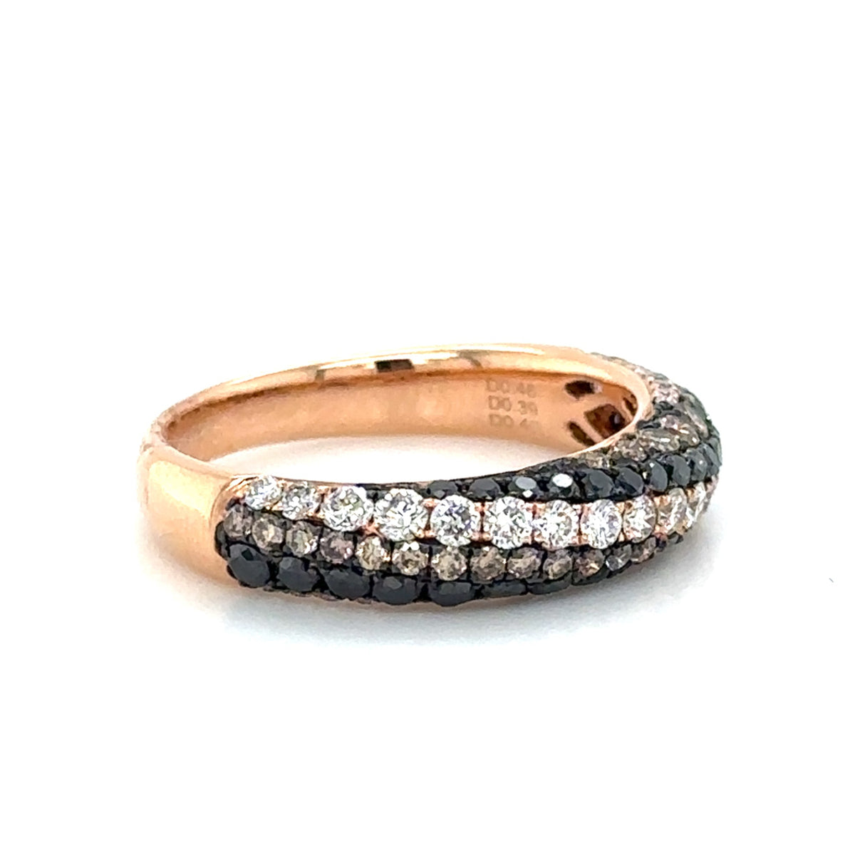 1.25ct tw Champagne and Black Diamond Fancy Color Band Ring – HANIKEN ...