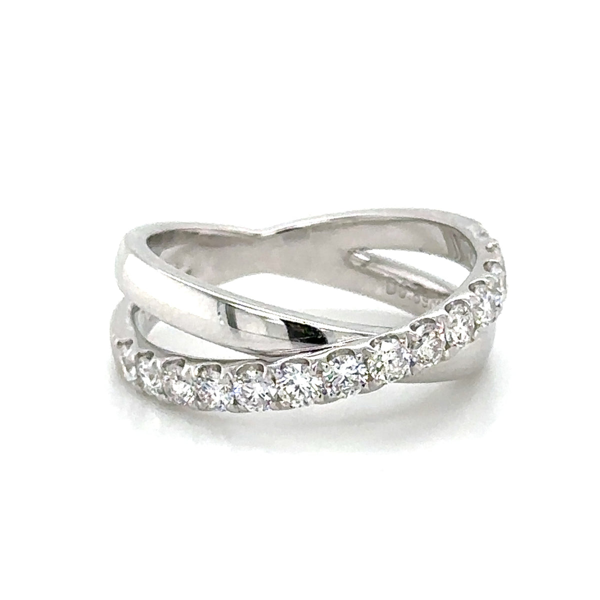 0.69ct tw Diamond Overlapping Criss-Cross Diamond Ring – HANIKEN ...
