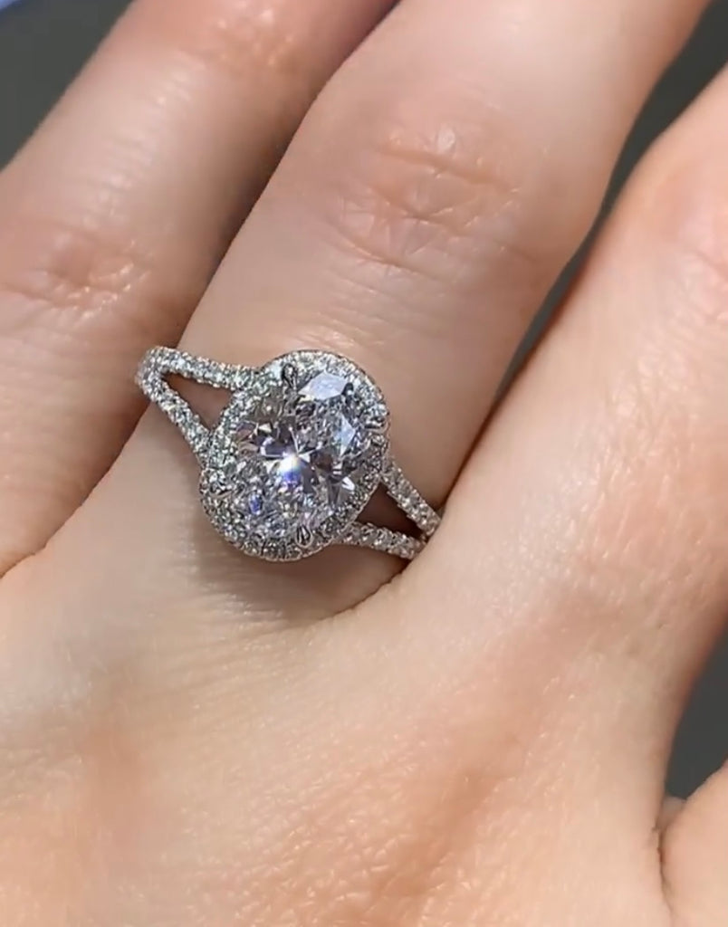 Ladies Oval-cut Custom Made Diamond Engagement Ring – HANIKEN JEWELERS ...
