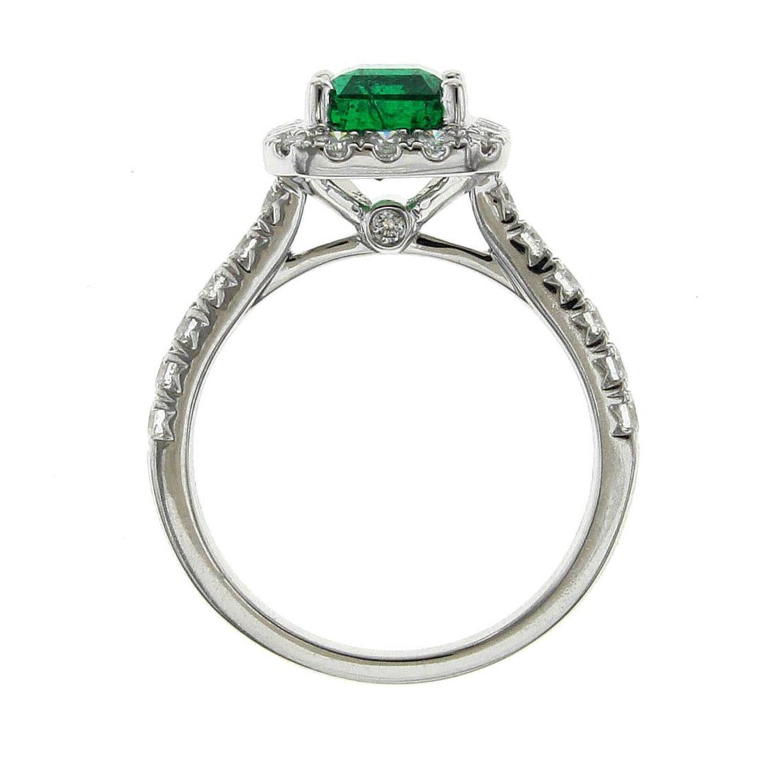 1.70carat Emerald & Diamond Engagement Ring – HANIKEN JEWELERS NEW-YORK